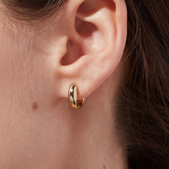 ana luisa | Jewelry | Ana Luisa Giulia 4k Gold On Brass Bold Huggie Hoop Earrings Hypoallergenic ...